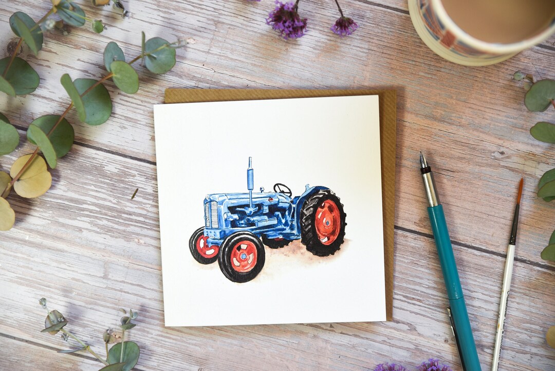 Vintage Ford Tractor Greetings Card - Etsy