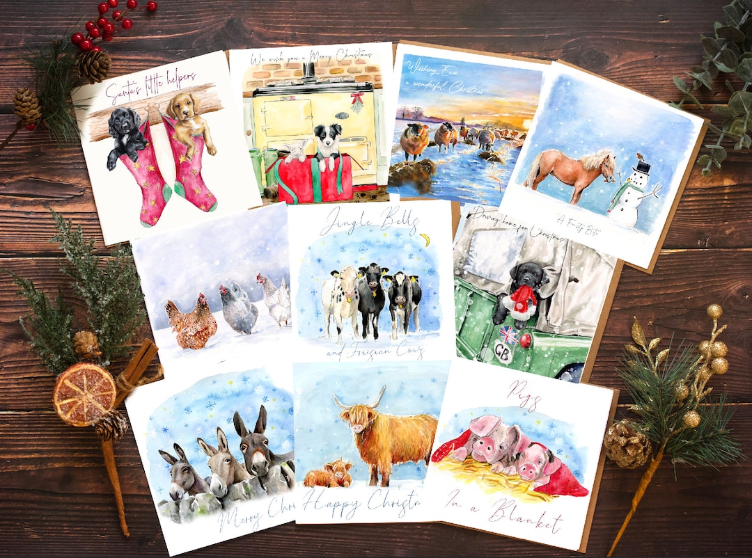 The Complete Country Christmas Card Collection - Etsy UK