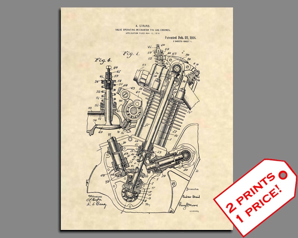 Motorcycle Poster 1915 Cyclone Motorcycle Patent Cyclone - Etsy
