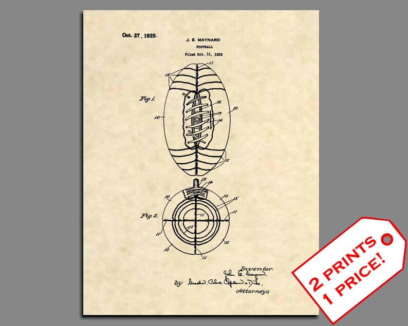Football Patent Football Patent Art Football Art Prints - Etsy