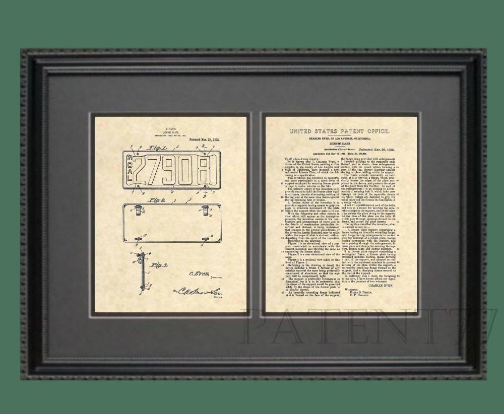 Patent-Drucke Patent California Platten Jahrgang - Etsy.de