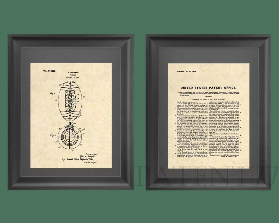 Football Patent Football Patent Art Football Art Prints - Etsy