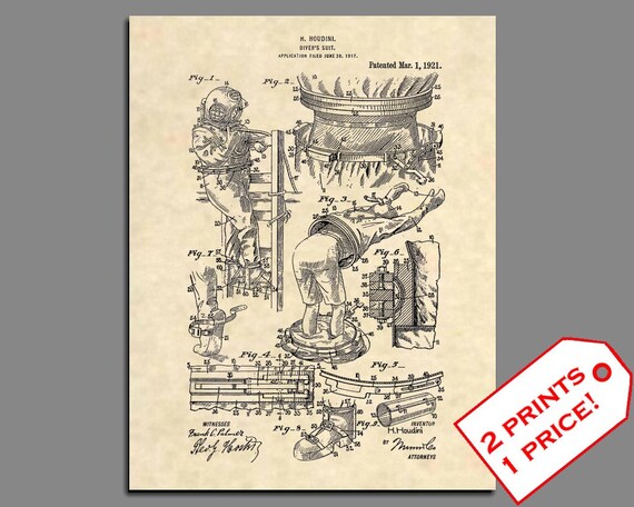 Diving Suit Patent SCUBA Diver Patent Poster Patent Art - Etsy