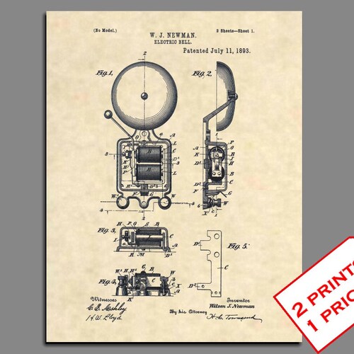 Automatic Fire Alarm Patent Print Poster 1898 Historical - Etsy