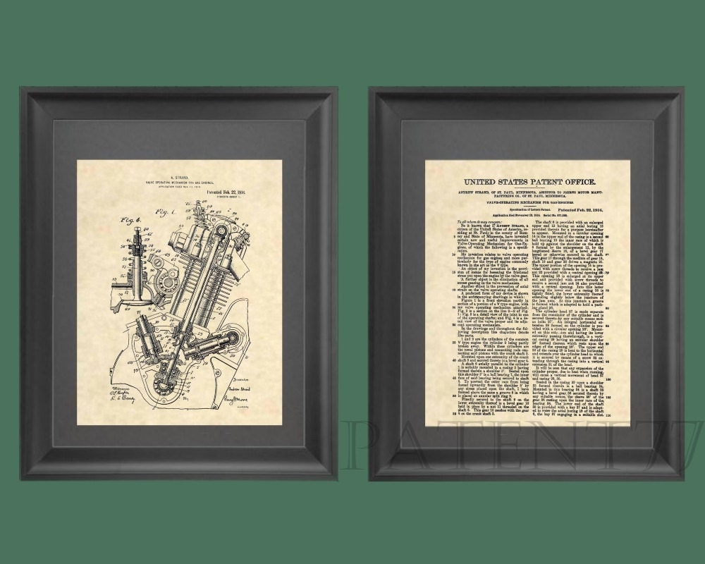 Motorcycle Poster 1915 Cyclone Motorcycle Patent Cyclone - Etsy