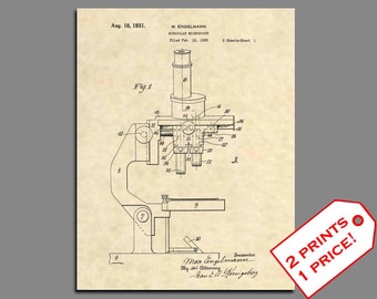 Vintage Scientific Microscope Illustration Printable 1800s - Etsy