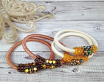 Beaded Hair Ties - Etsy