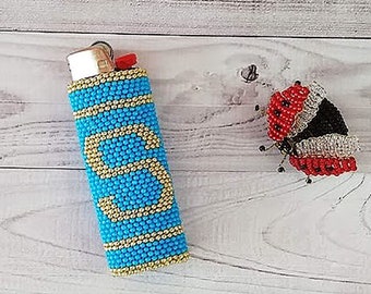 Beaded lighter cover | Etsy