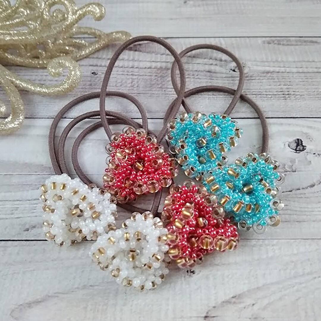 Ponytail Holder Beaded Hair Tise Cute Hair Ties Beaded for Girls 10th ...