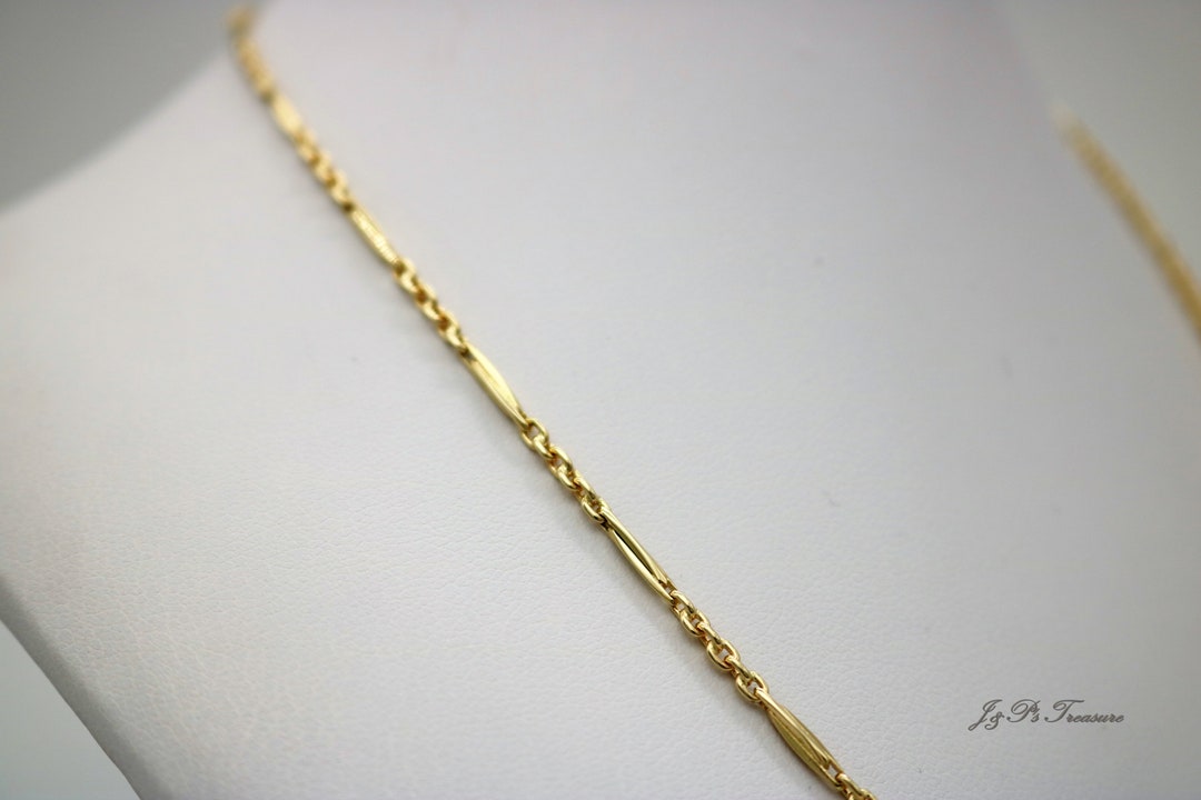 Personalized 14k or 18k Solid Gold Chain in Bracelet or Necklace Length ...