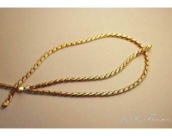 Gold Flat Wheat Chain - Etsy