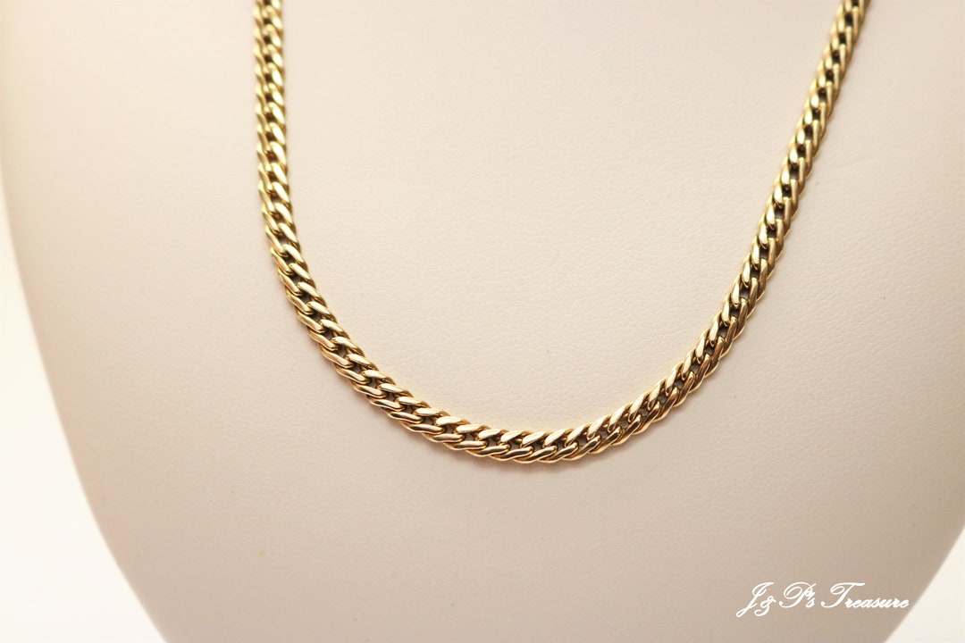 Personalized 14k or 18k Solid Gold Spiga Necklace Chain, 100% Handmade ...
