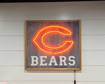 Chicago Bears Neon Sign - Etsy