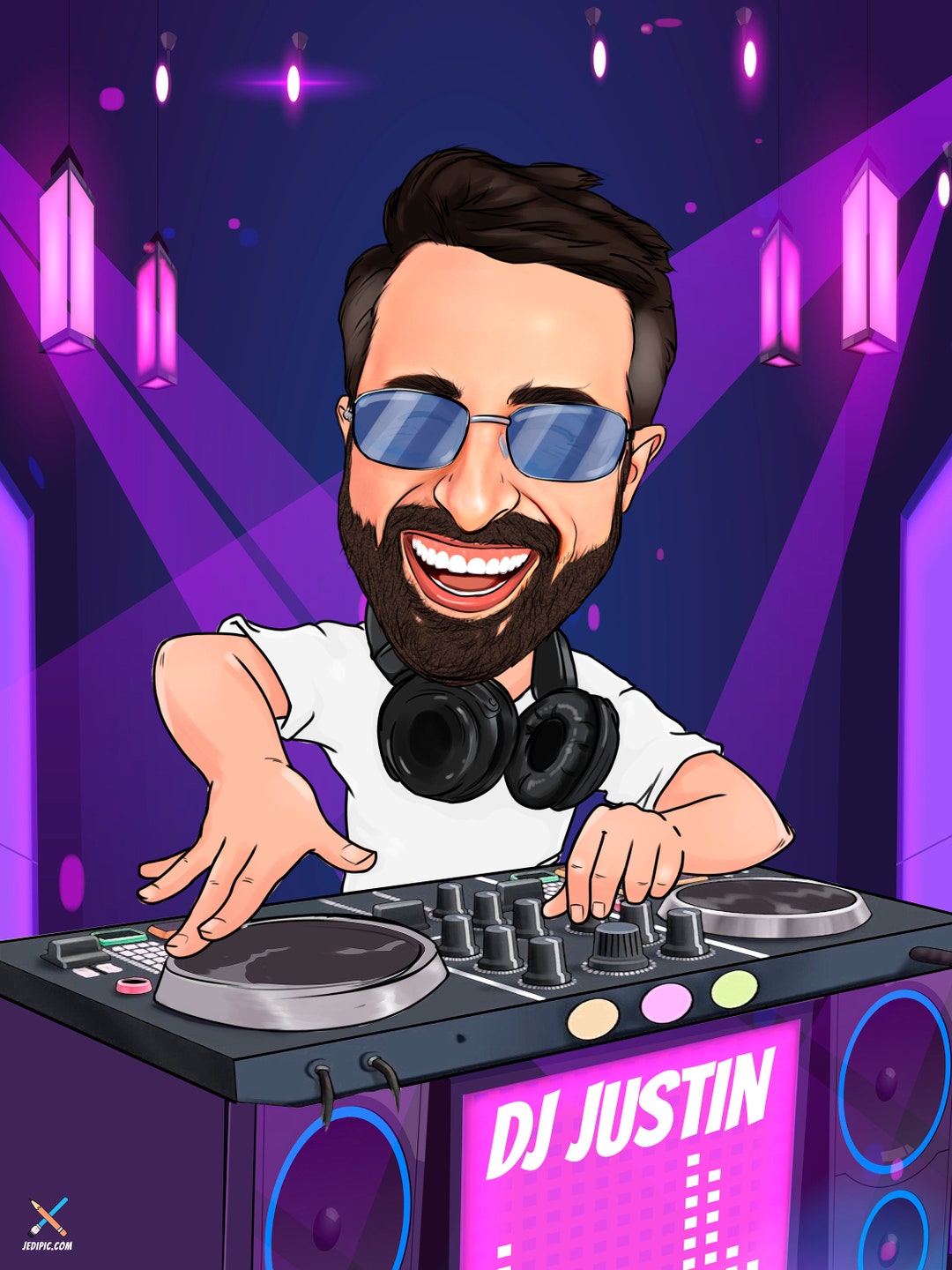 DJ Logo - Custom Portrait for You DJ Logo, Portrait Business Logo ...