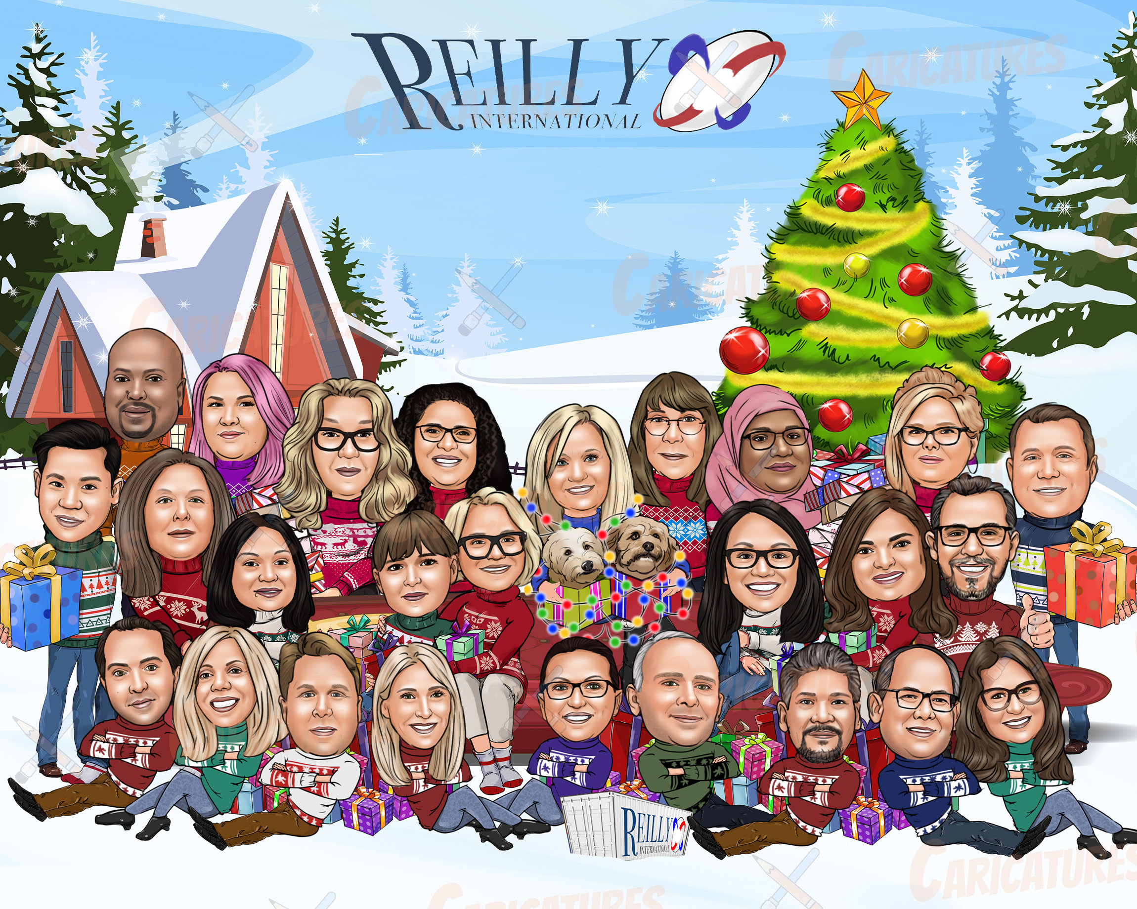 Custom Family Portrait, Personalized Christmas Cards, Holiday Card ...