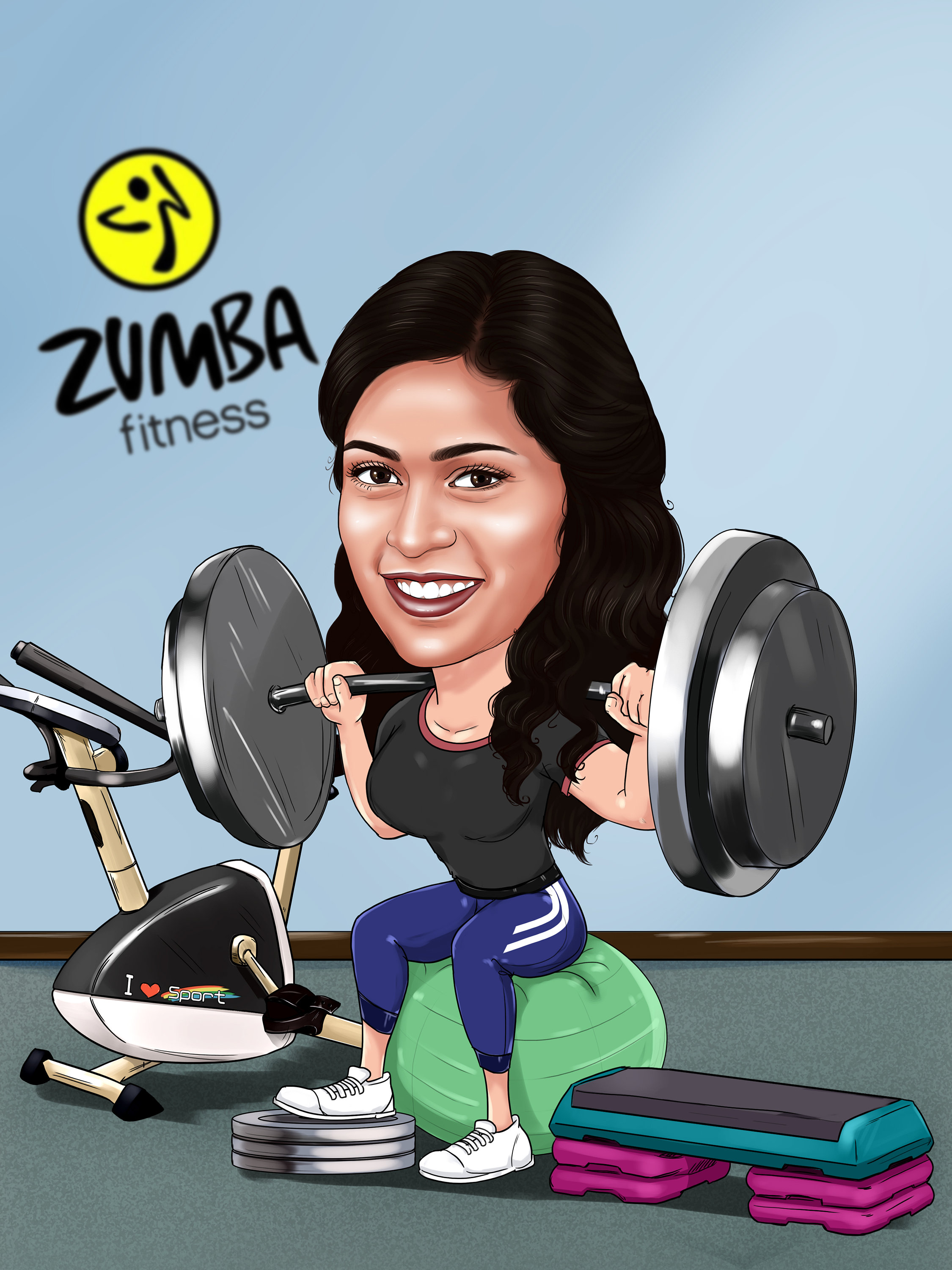 Personal Trainer Gift Custom Cartoon Portrait From Photo | Etsy