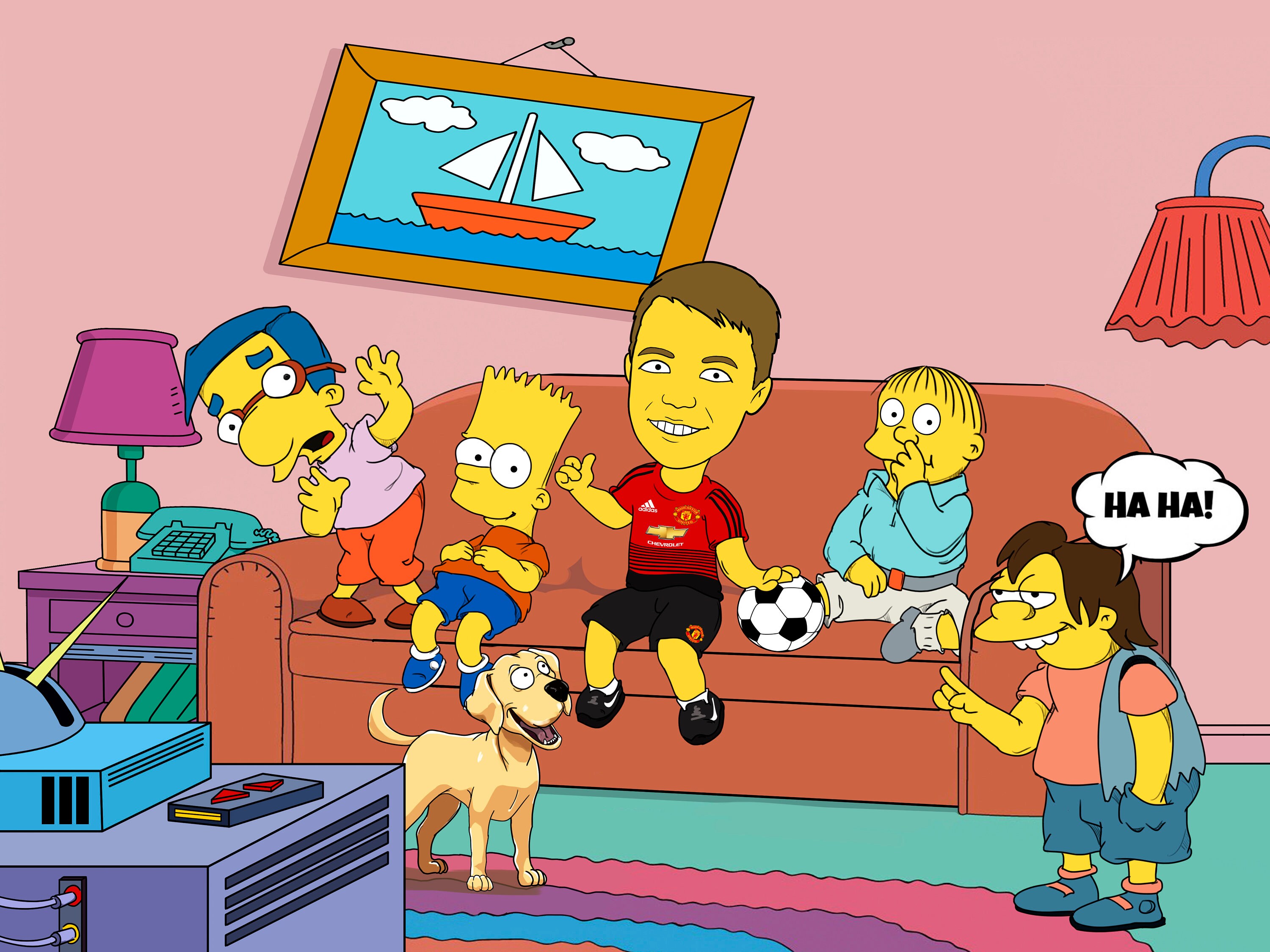 SIMPSONS PORTRAIT on the Couch / Simpsons Family Portrait / Turn Photo ...