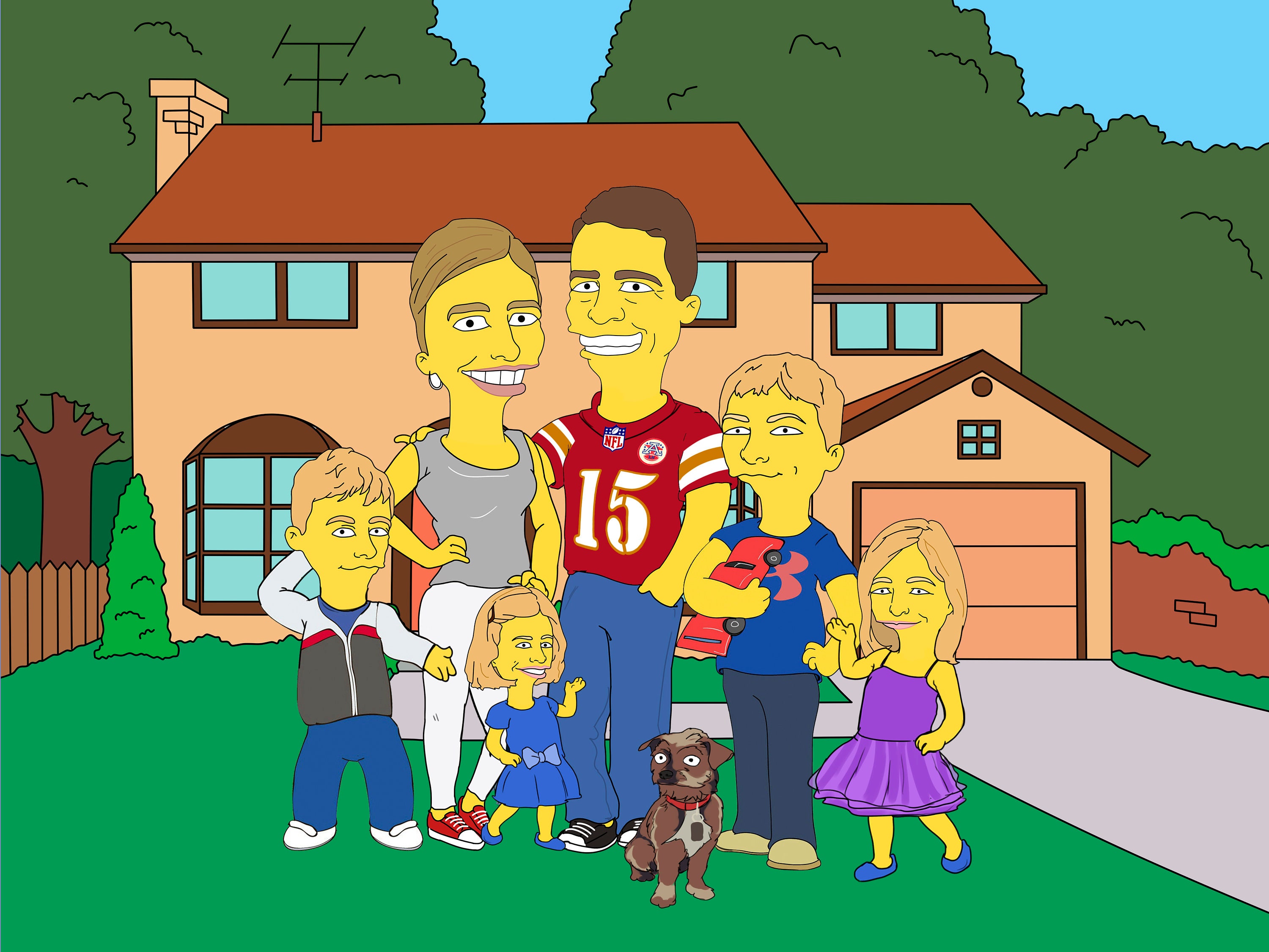 Custom Yellow Character Family Portrait (digital File) - Etsy