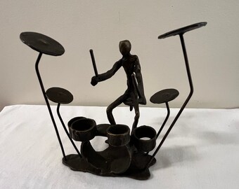 Metal Drummer Statue - Etsy