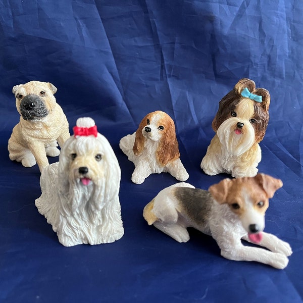 Resin Dog Figurines - Etsy