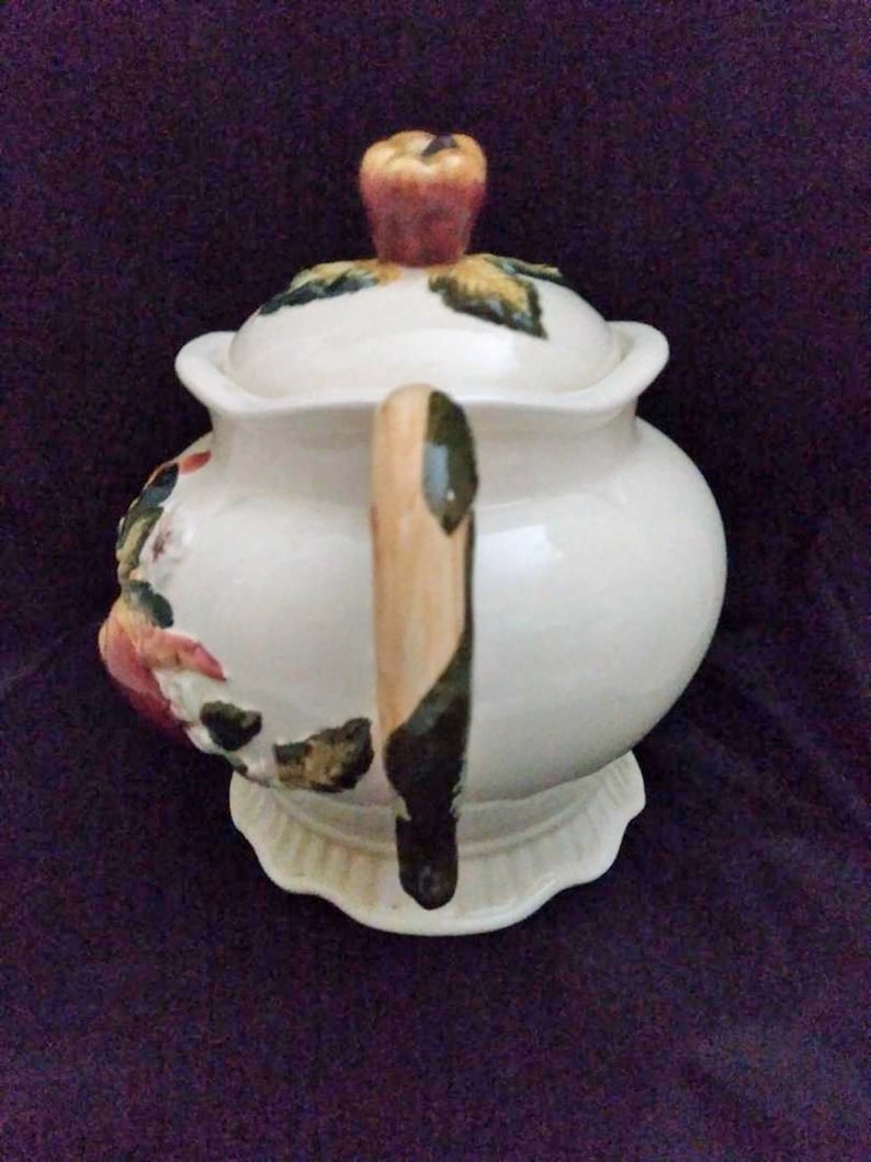 Vintage Ceramic Teapot BICO Fruit and Leaves Hold 48 Fluid - Etsy