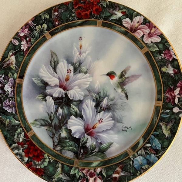 Lena Liu Hummingbird Plate - Etsy