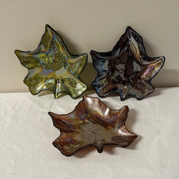 Maple Leaf Glass Plate - Etsy