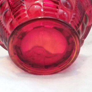 Vintage Tiara Indiana Glass Ruby Red Dewdrop Glass Basket 1970s 7.25 ...