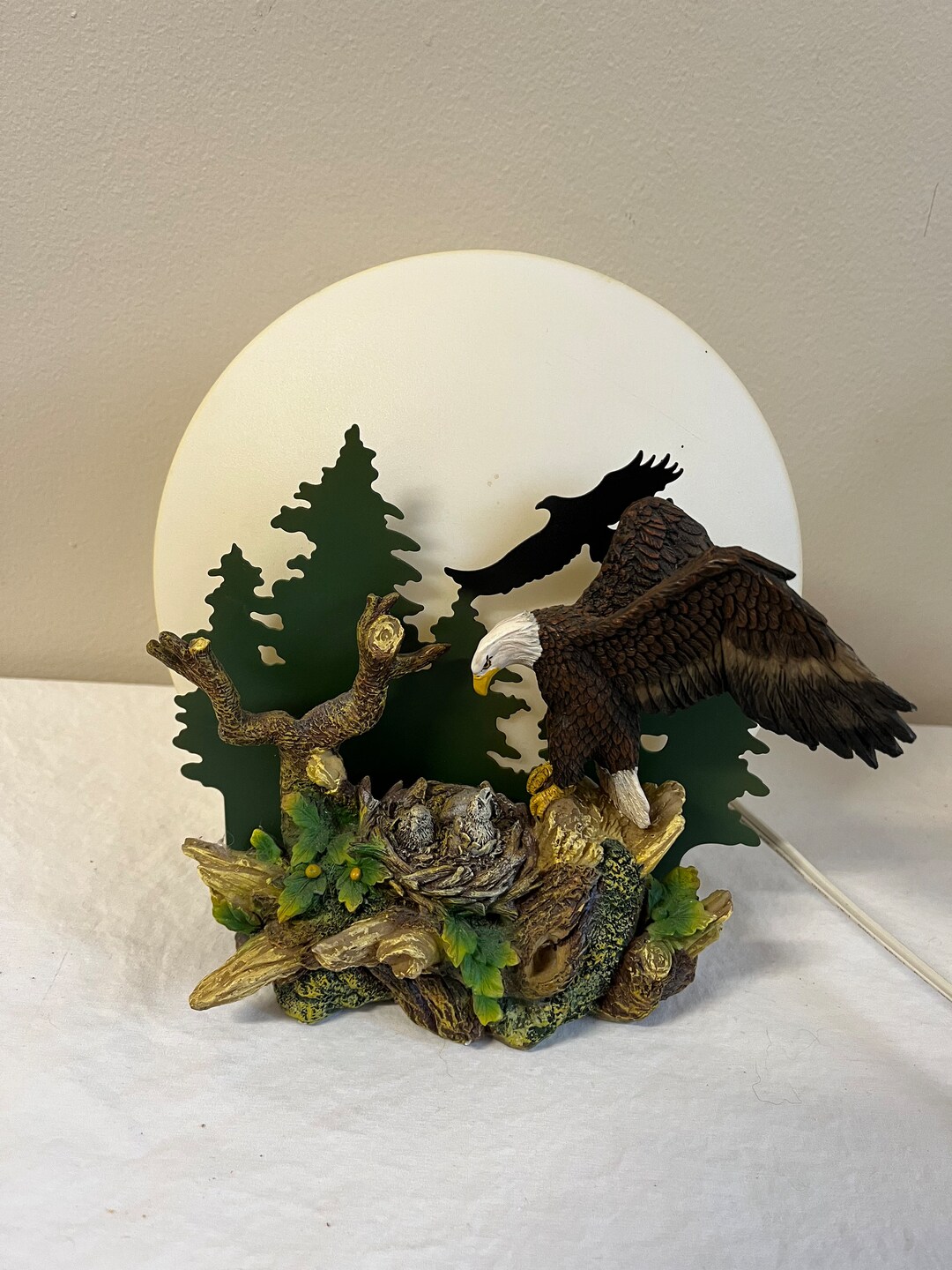 Vintage Eagle and Nest Night Light With Electrical Cord - Etsy