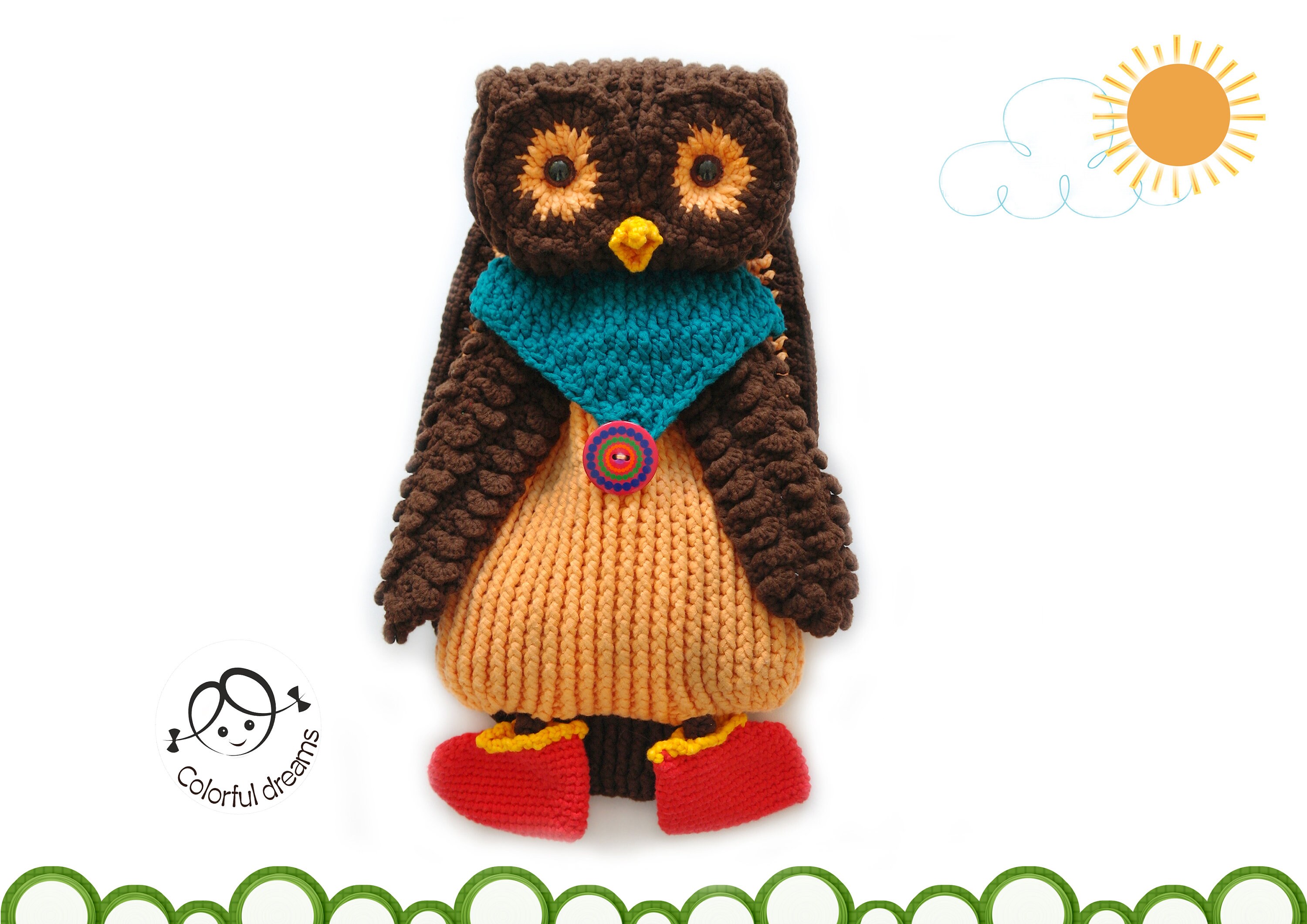 Crochet pattern backpack Owl | Etsy