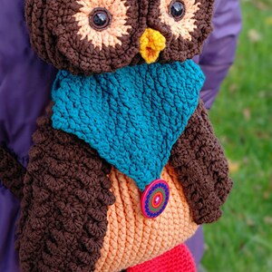 Crochet Pattern Backpack owl - Etsy
