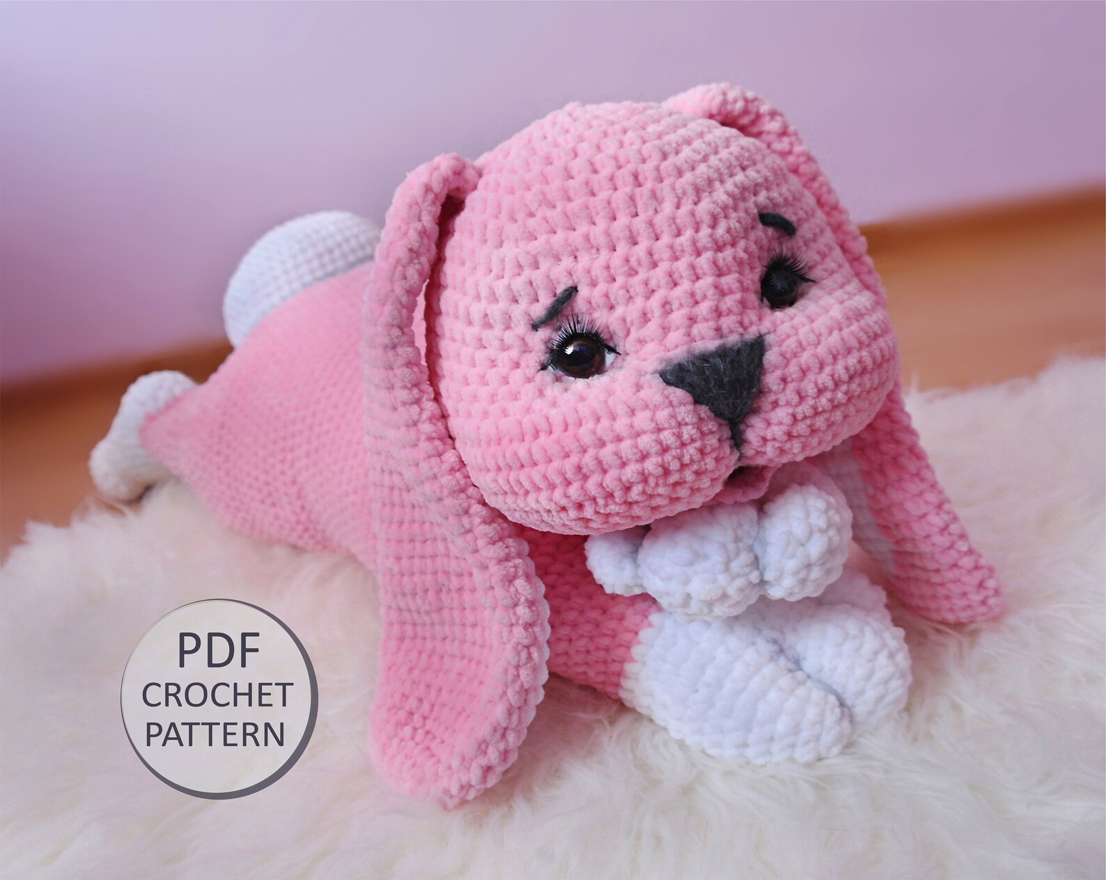 Crochet Pattern the Big Softy Bunny - Etsy