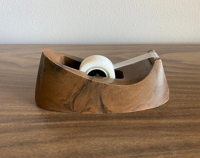 Vintage Scotch Tape Dispenser | Tortoise Shell Brown - Etsy