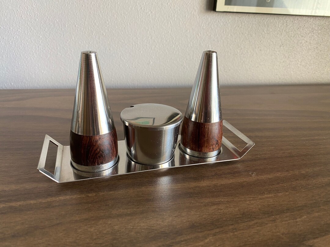 Stelton Denmark Salt Pepper Stainless Steel Cruet Set - Etsy
