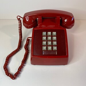 Red Touch Tone Push Button Telephone Western Electric - Etsy