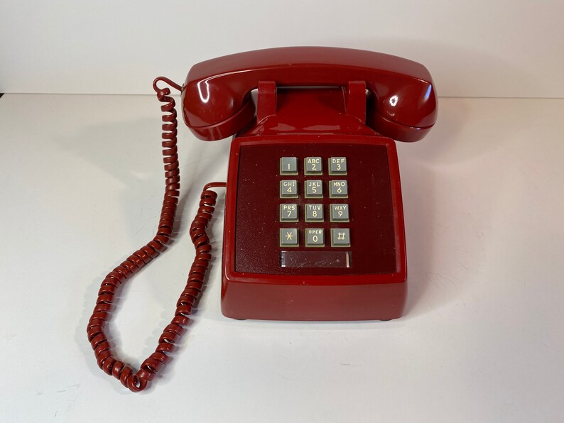 Red Touch Tone Push Button Telephone Western Electric - Etsy