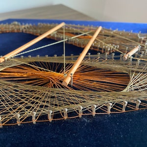 Framed String Art Airplane 3D Wall Art 70's Wall Decor Mid Century - Etsy