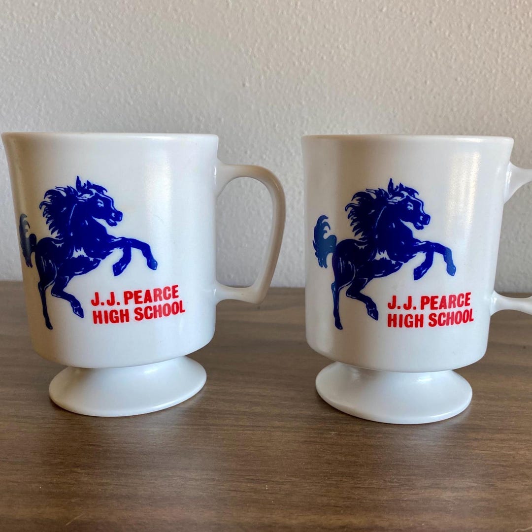 JJ Pearce High School Coffee Mugs Footed With Handles - Etsy