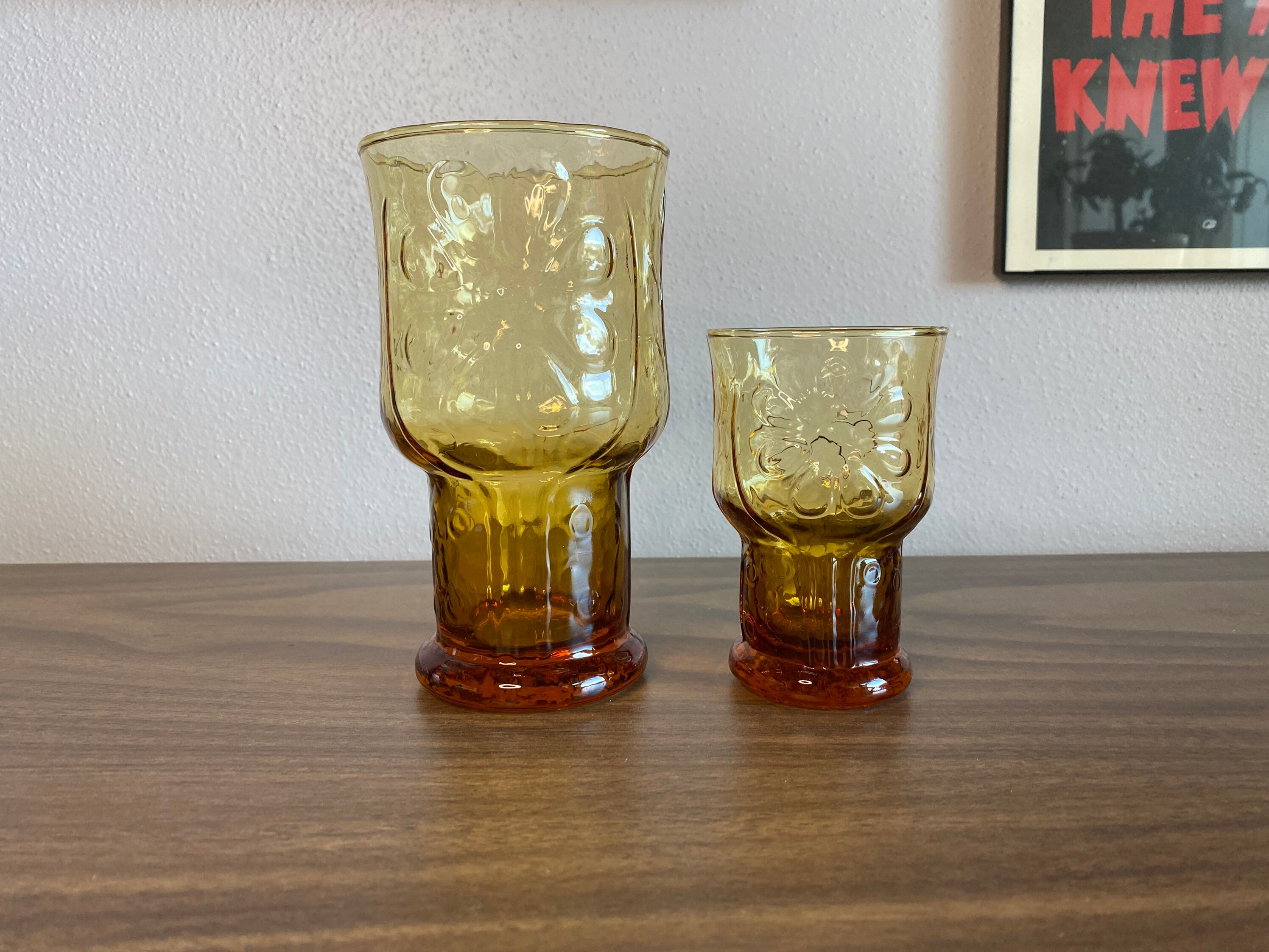 Libbey Country Garden Daisy Tumblers CHOOSE Large or Small - Etsy