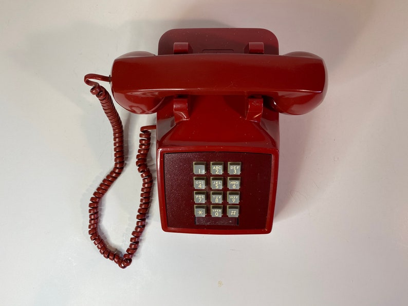 Red Touch Tone Push Button Telephone Western Electric - Etsy