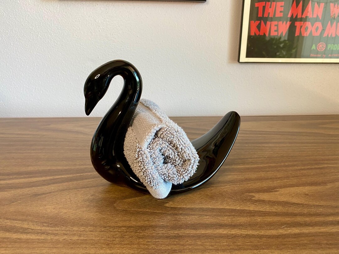 Ceramic Swan Towel Holder - Etsy