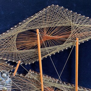 Framed String Art Airplane 3D Wall Art 70's Wall Decor Mid Century - Etsy