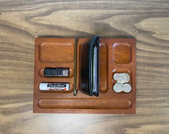 Men's MCM Wood Valet Tray Decatur Co Jewelry Watch Dresser - Etsy