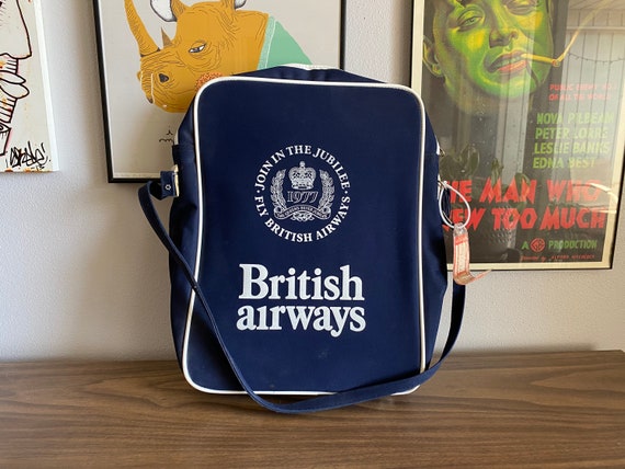 British Airways Flight Bag Queens Silver Jubilee 1977 - Etsy