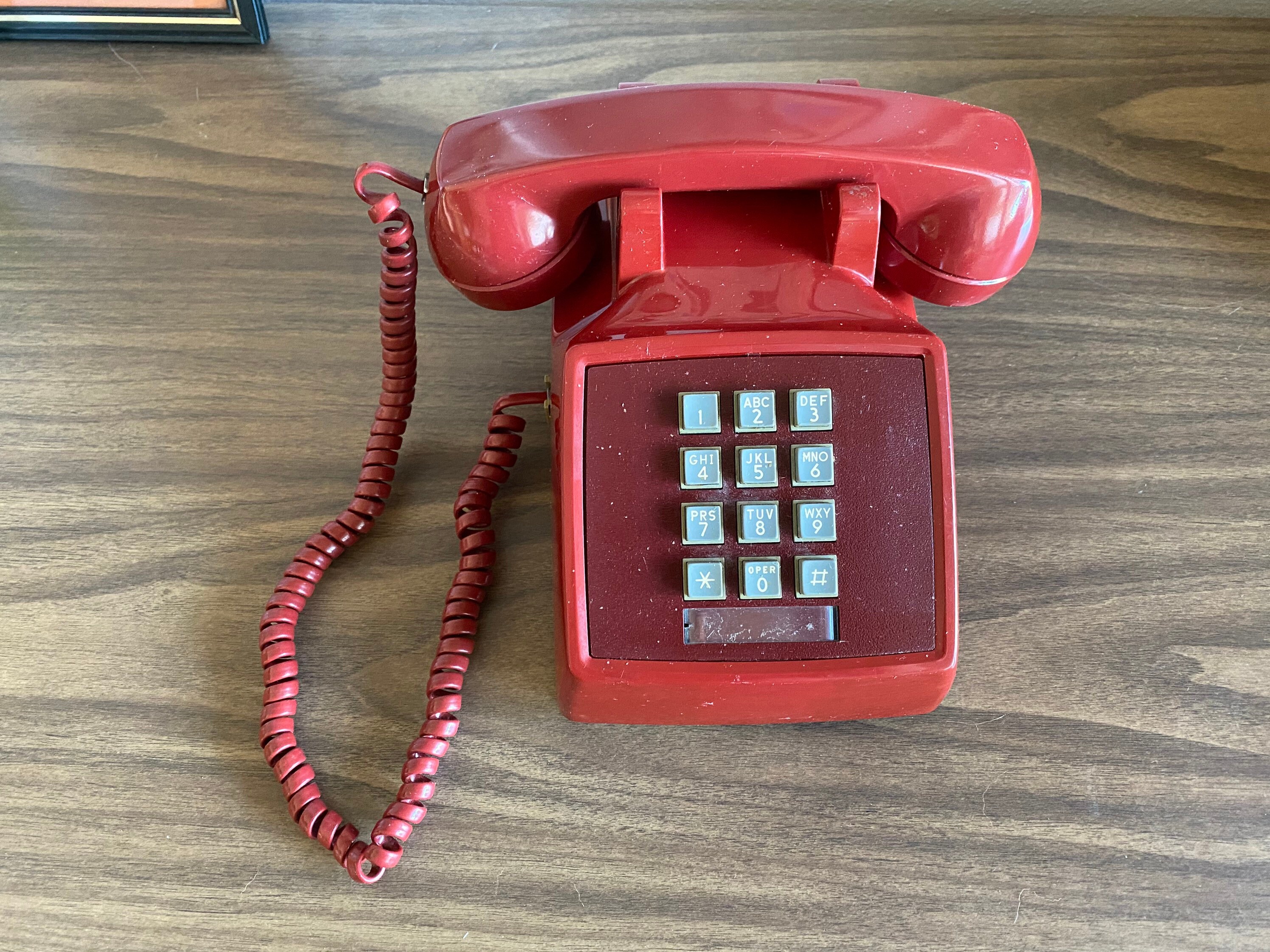 Red Touch Tone Push Button Telephone Western Electric - Etsy UK