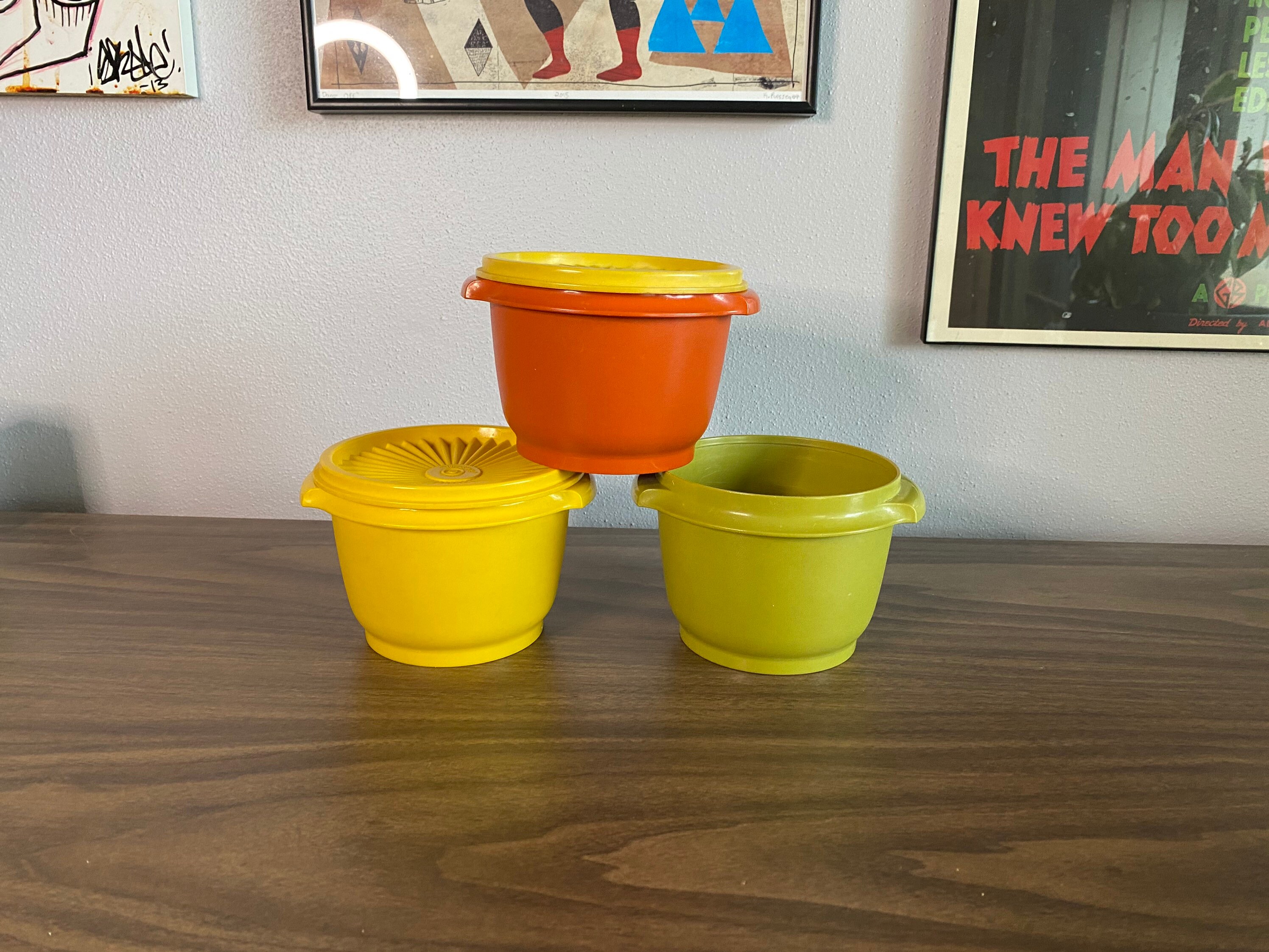 Tupperware canister choose color yellow orange avocado green | Etsy
