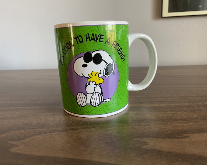 Vintage Snoopy Coffee Mug Friendship It's Cool to Have a Friend - Etsy