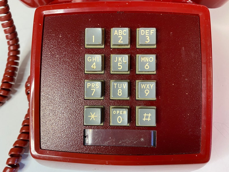 Red Touch Tone Push Button Telephone Western Electric - Etsy