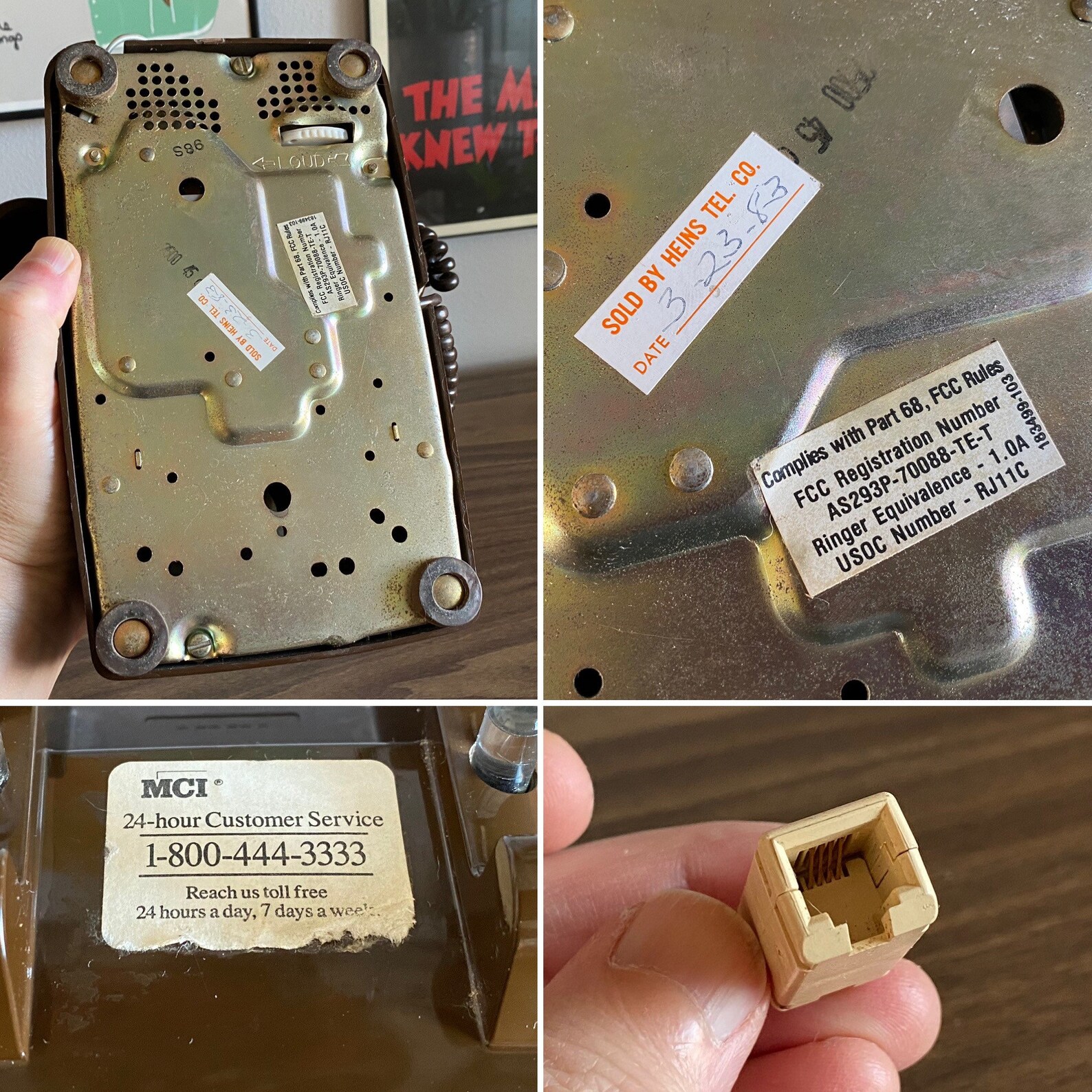 Brown Touch Tone Push Button Telephone - Etsy