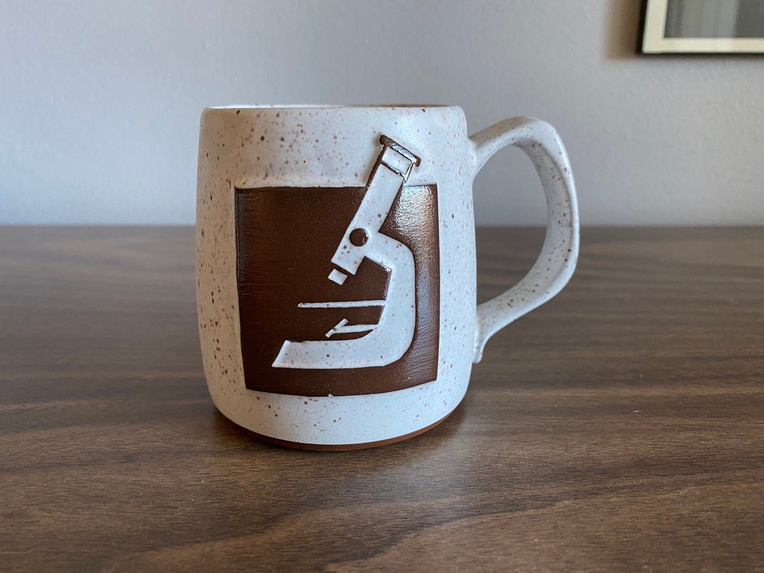 Microscope Coffee Mug Stoneware Medical Science - Etsy